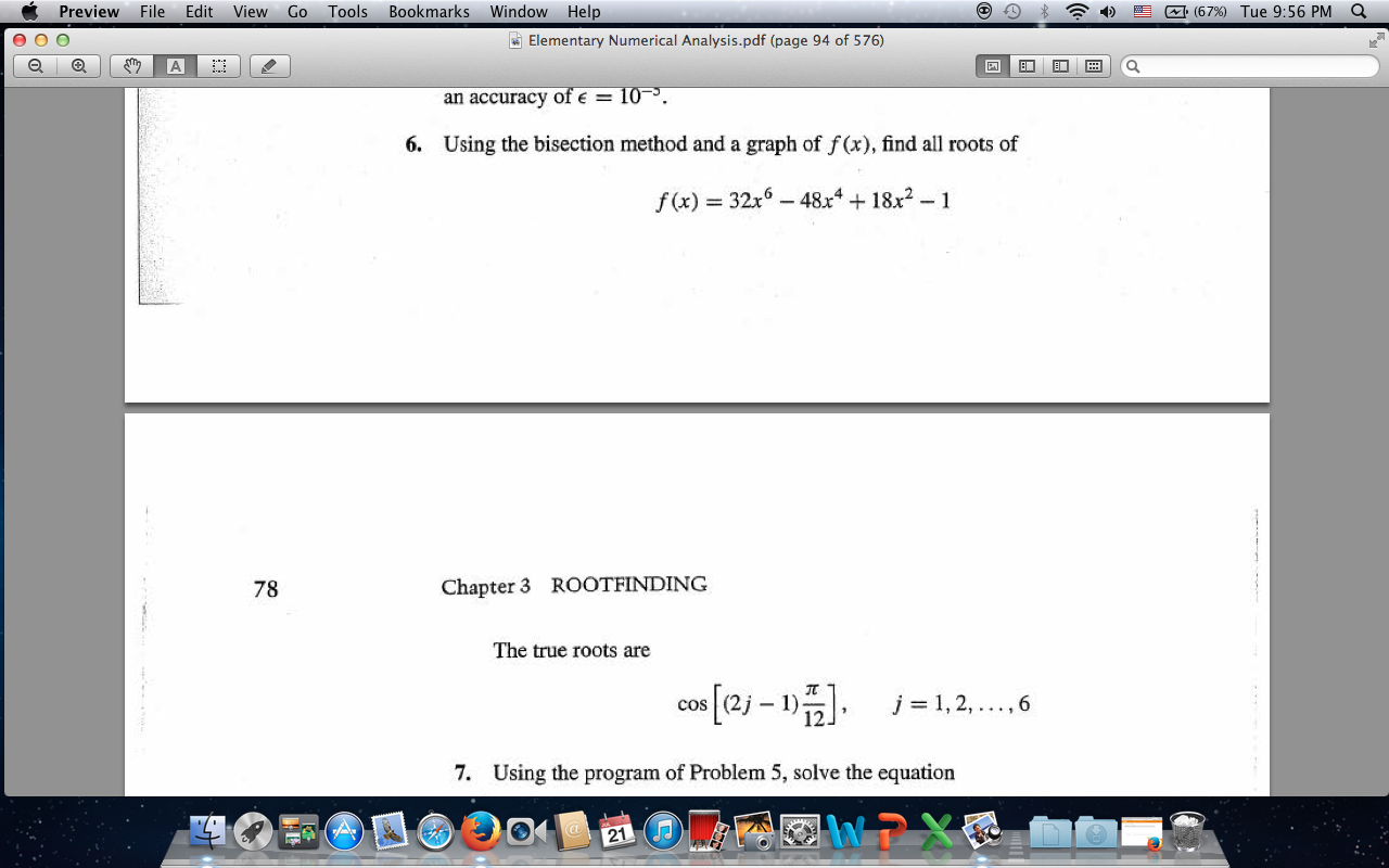 Solved 6. Using the bisection method and a graph of f(x), | Chegg.com