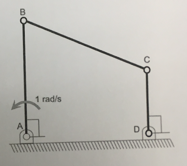 Solved For the four-bar linkage shown in the figure, the | Chegg.com