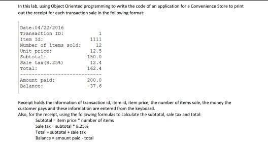 Solved In this lab, using Object Oriented programming to | Chegg.com