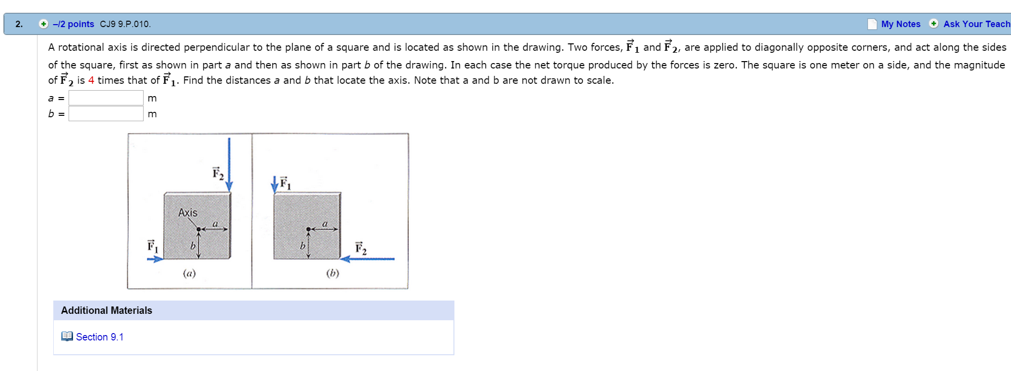 Solved A rotational axis is directed perpendicular to the | Chegg.com