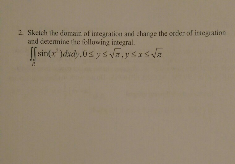 Solved 2. Sketch the domain of integration and change the | Chegg.com