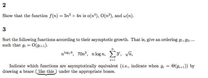 Solved Show that the function f(n) = 5n^3 + 4n is o(n^4), | Chegg.com
