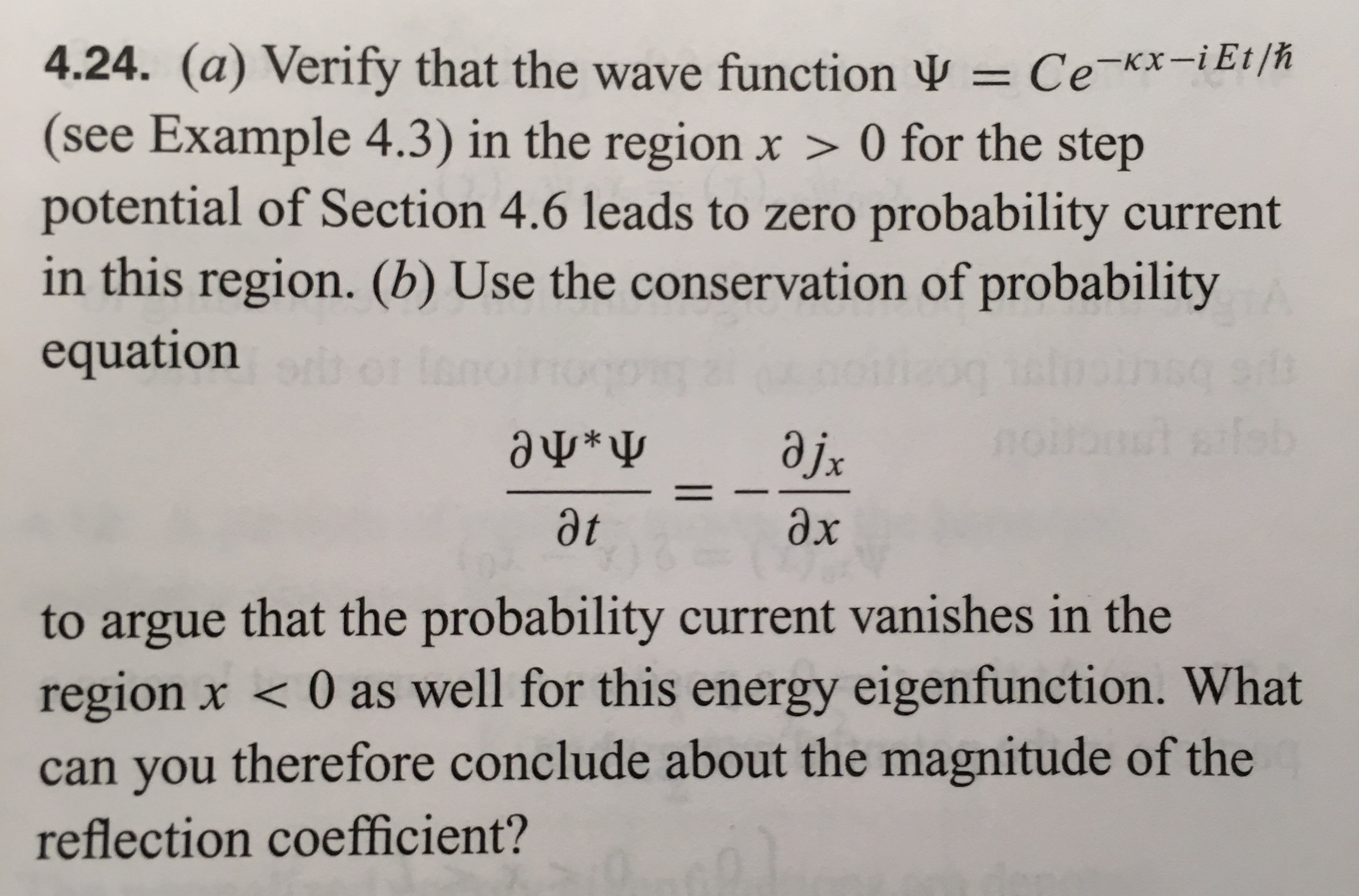 Solved Verify that the wave function psi = Ce6-KX-iEt/h (see | Chegg.com