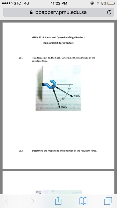 Solved STC 4G 11:22 PM @ア8XCO bbappsrv.pmu.edu.sa GEEN 2311 | Chegg.com
