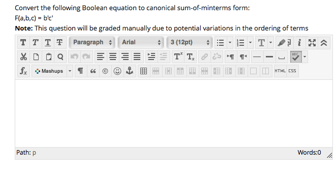 Solved Convert the following Boolean equation to canonical | Chegg.com