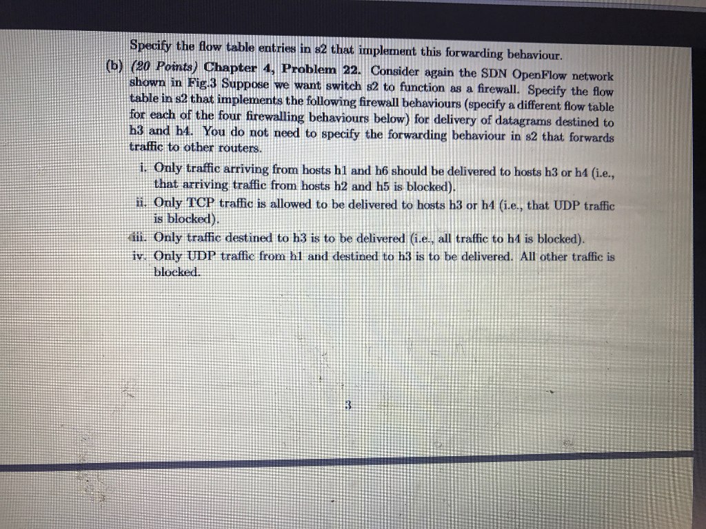 Solved Specify the flow table entries in s2 that implement | Chegg.com