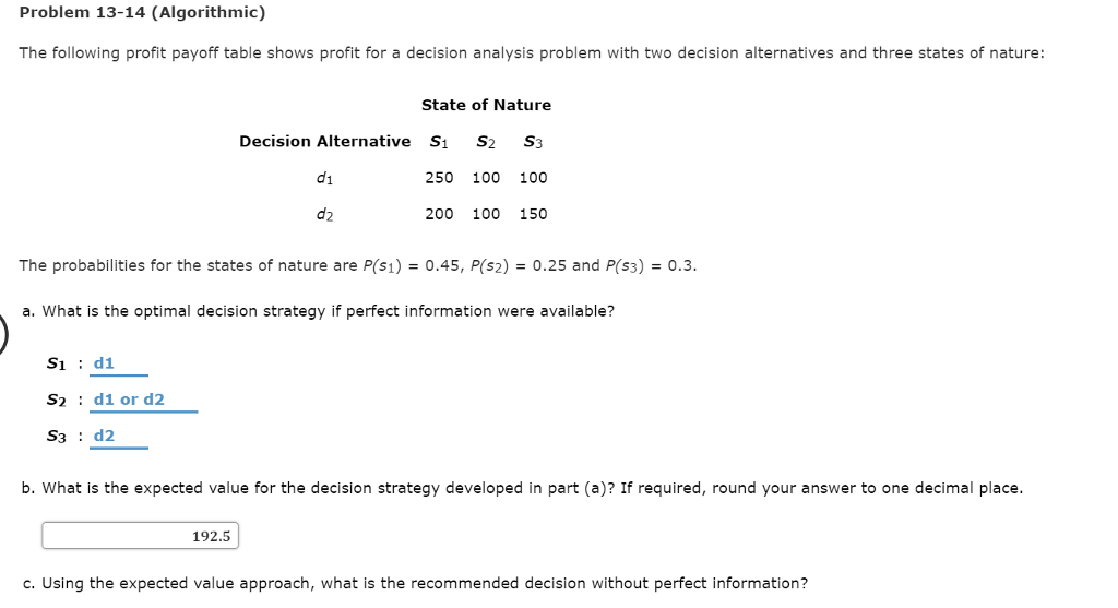 Solved Problem 13-14 (Algorithmic) The following profit | Chegg.com Solved Problem 13-14 (Algorithmic) The following profit | Chegg.com