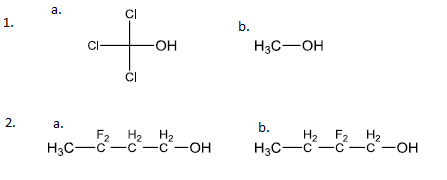 Solved Alcohols are weak acids, indicate the weaker acid of | Chegg.com
