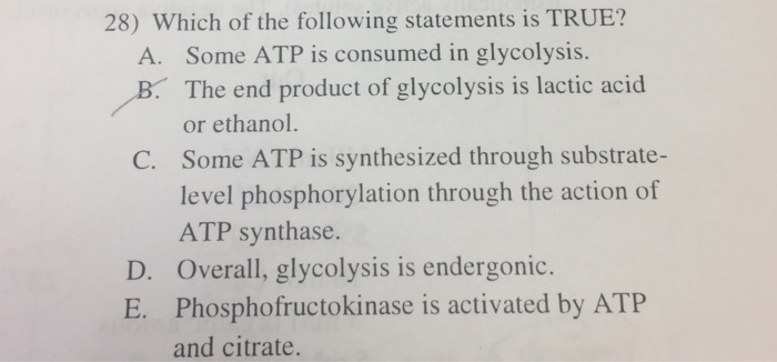 Solved Which of the following statements is TRUE? Some ATP | Chegg.com
