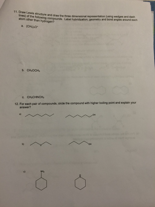Solved Draw Lewis structure and draw the three dimensional | Chegg.com
