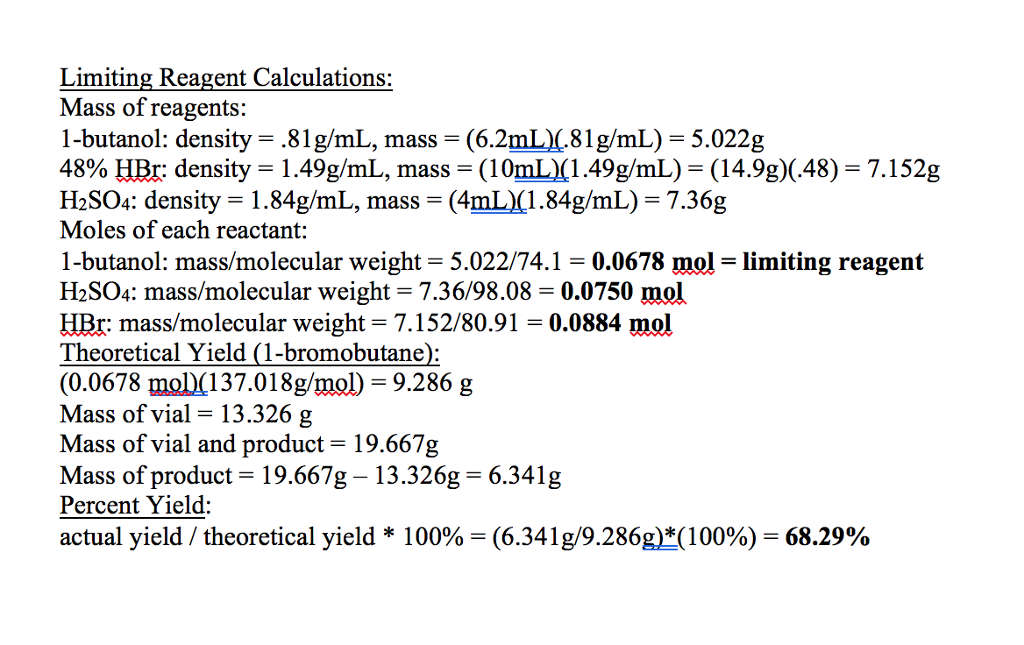 Solved Limiting Reagent Calculations: Mass of reagents: | Chegg.com