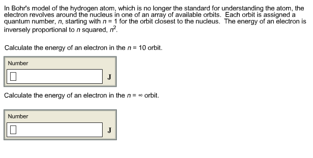 Solved In Bohrs Model Of The Hydrogen Atom Which Is No