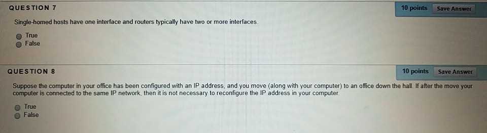 Solved QUESTION 7 10 points Save Answer Single-homed hosts | Chegg.com