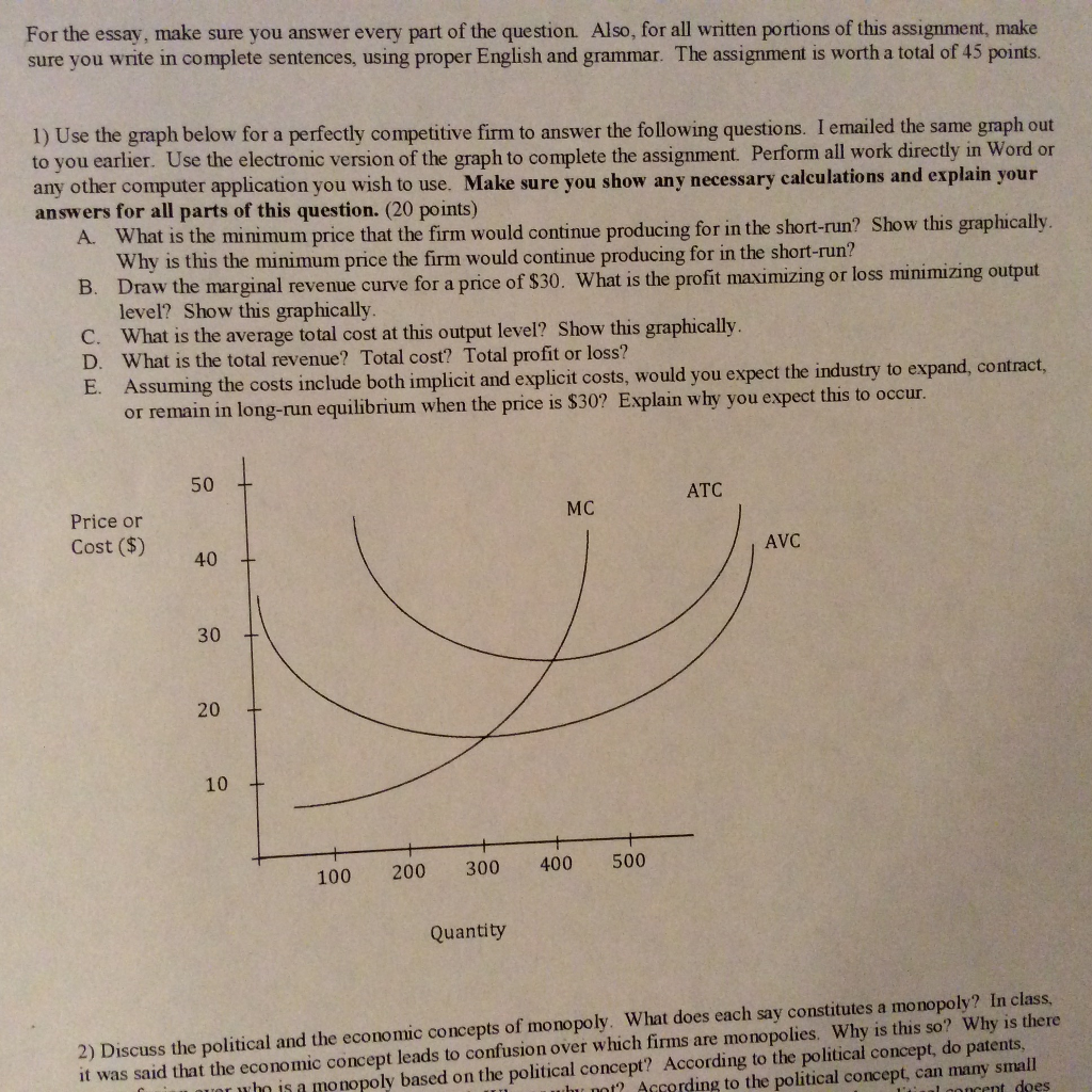Solved For the essay, make sure you answer every part of the | Chegg.com