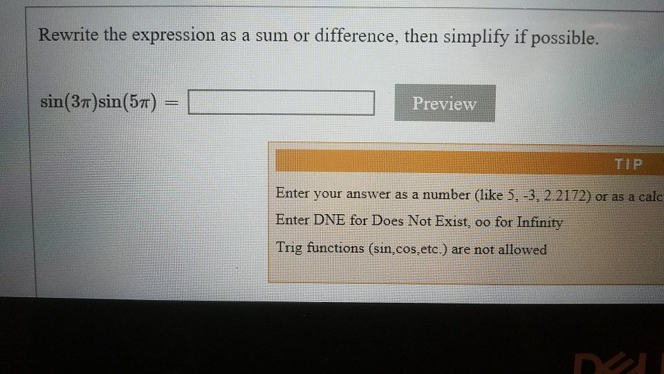 Solved Rewrite the expression as a sum or difference, then | Chegg.com
