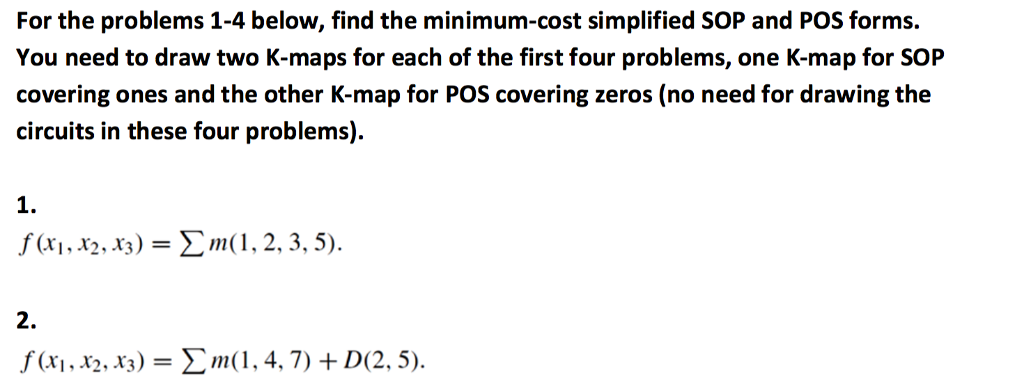 Solved For the problems 1-4 below, find the minimum-cost | Chegg.com