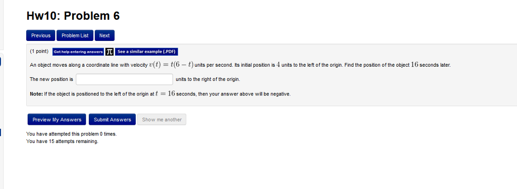 Solved Hw10: Problem 6 Previous Problem List Next (1 point) | Chegg.com