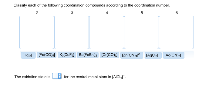 Solved Classify each of the following coordination compounds | Chegg.com