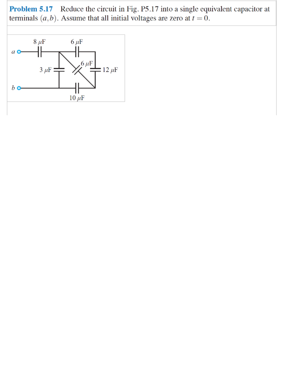 Solved Reduce the circuit in Fig. P5.17 into a single | Chegg.com