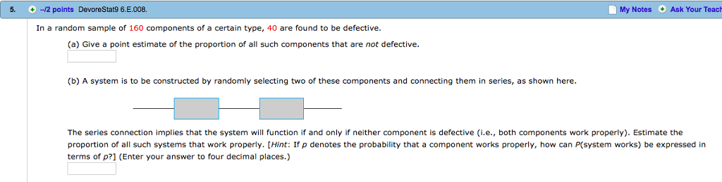 Solved Points Devorestat9 6 E 00 My Notes Ask Your Teac In A
