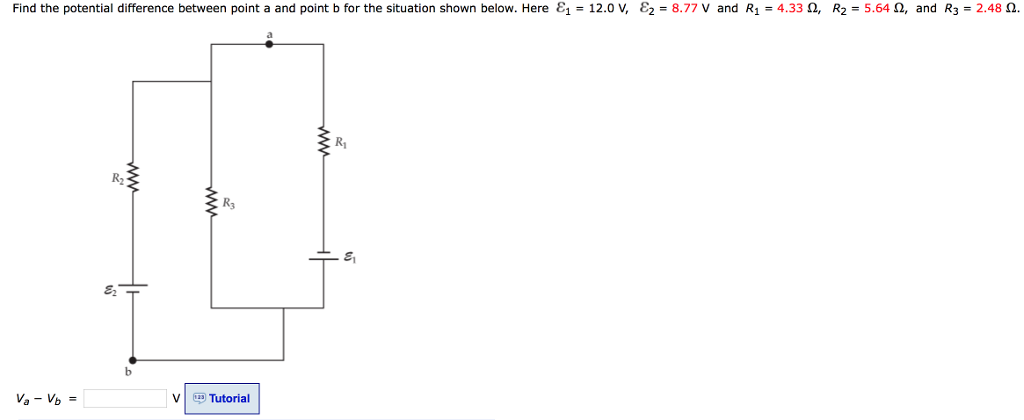 Solved Find the potential difference between point a and | Chegg.com