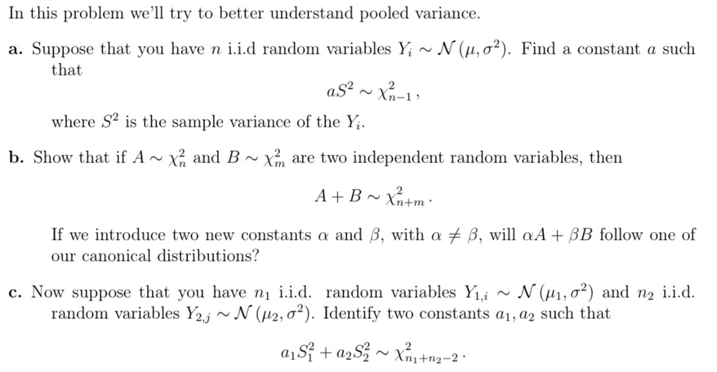 Solved In this problem we'll try to better understand pooled | Chegg.com
