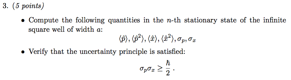 Solved 3. (5 points) ·Compute the following quantities in | Chegg.com