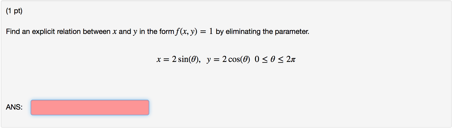 Solved Find an explicit relation between x and y in the form | Chegg.com