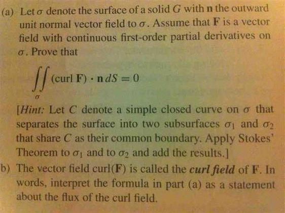 Solved Let sigma denote the surface of a solid G with n the | Chegg.com