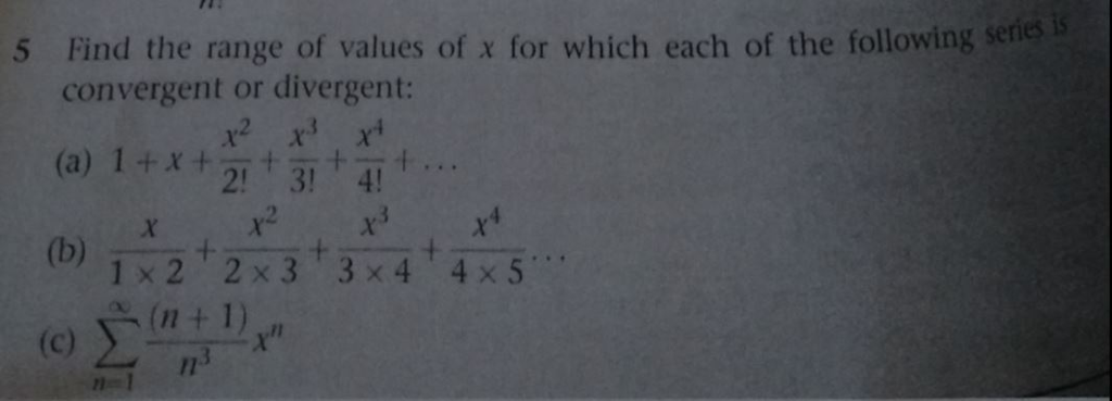Solved Find the range of values of x for which each of the | Chegg.com