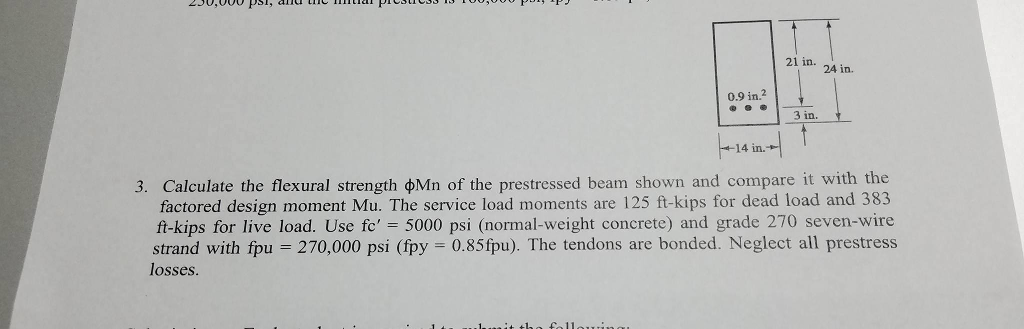 Solved Calculate the flexural strength phi Mn of the | Chegg.com