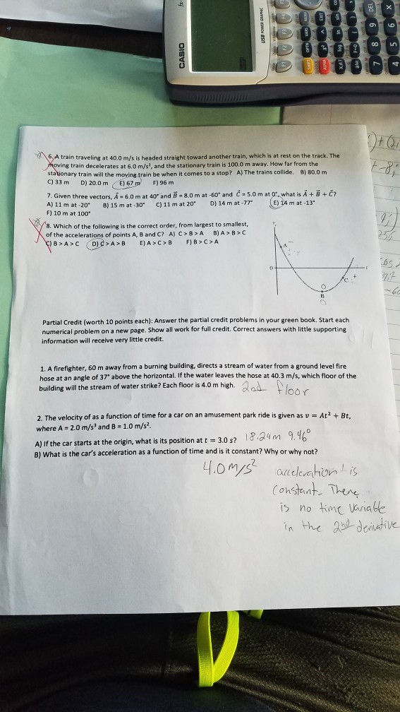 Solved Exam 18 211A Spring 18 A,Acos ? tan B, B AT At dt dt | Chegg.com