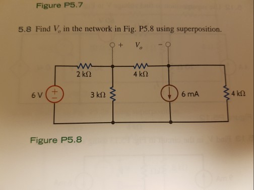 Solved Find V_o in the network in Fig. P5.8 using | Chegg.com