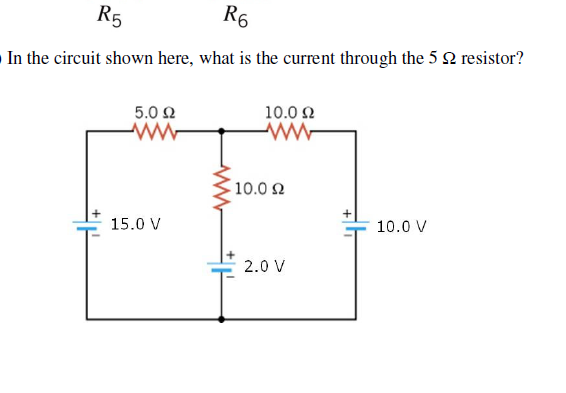Solved In the circuit shown here, what is the current | Chegg.com