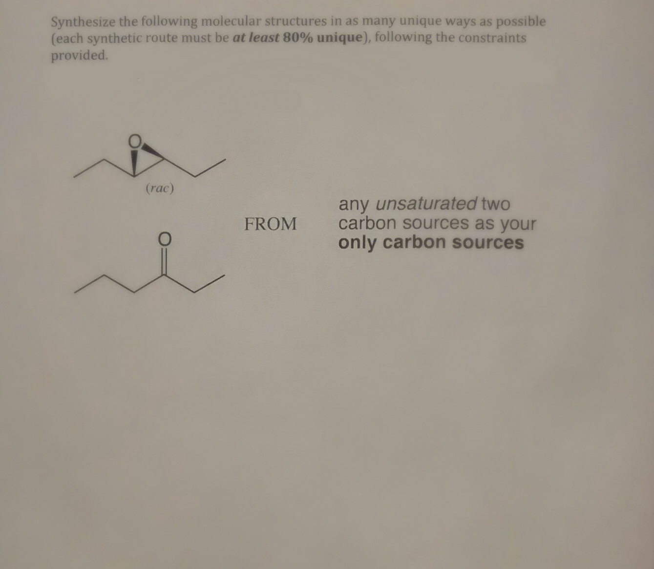 Solved Synthesize the following molecular structures in as | Chegg.com