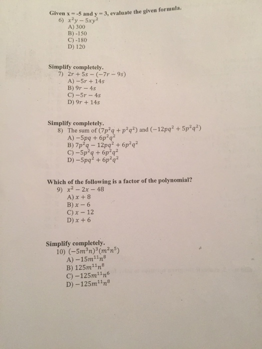 Solved Which of the following is a factor of the | Chegg.com