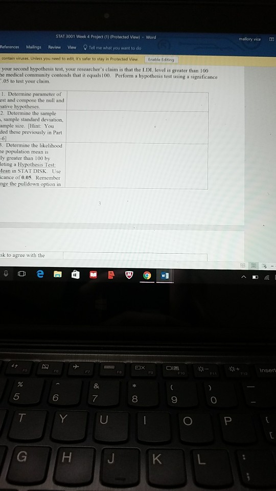 Stat 3001 Week 4 Project 1 Protected View Word