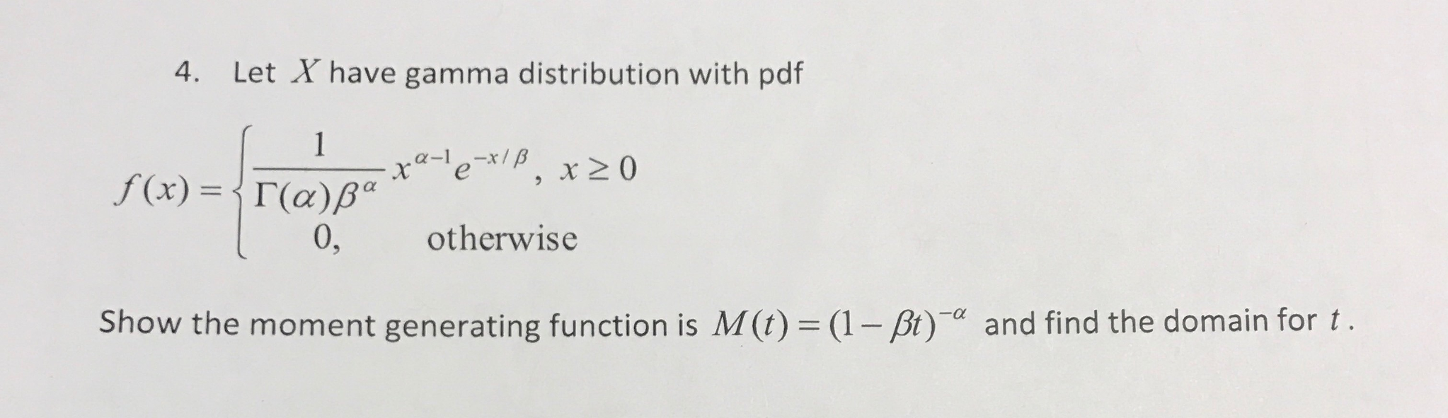 Let X have gamma distribution with pdf f(x) | Chegg.com