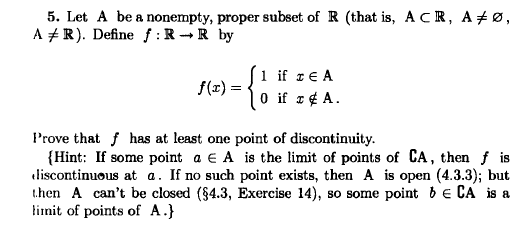 Solved Let A be a nonempty, proper subset of R (that is, A | Chegg.com