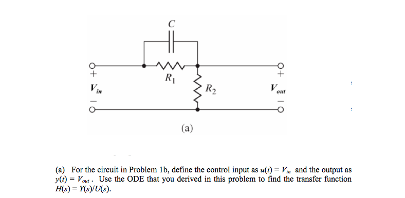 Solved R2 in out (a) For the circuit in Problem 1b, define | Chegg.com