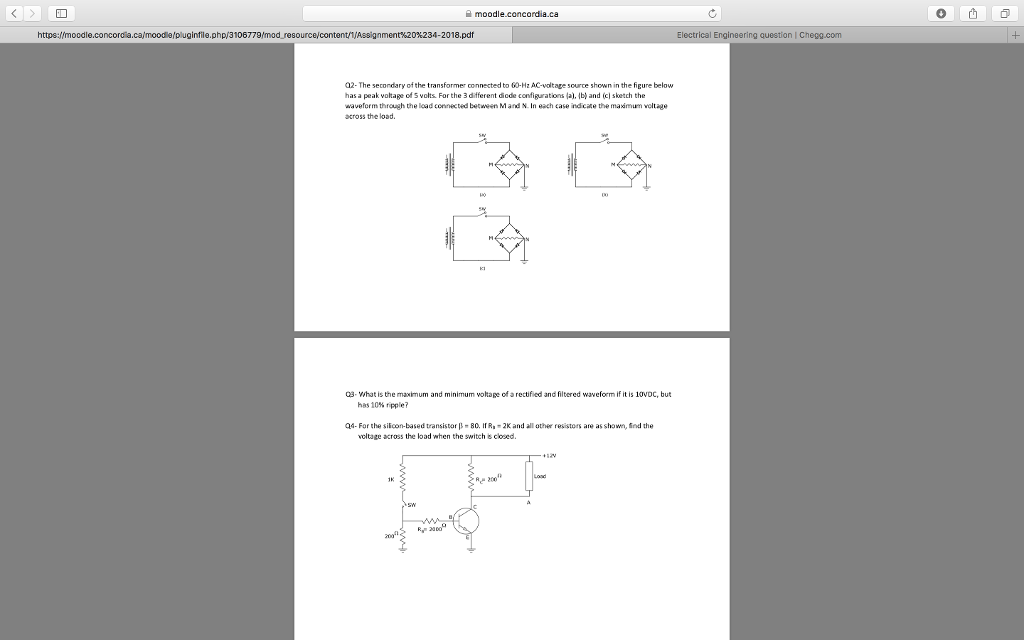 Solved moodle.concordia.ca https://mo dle concordia ca | Chegg.com