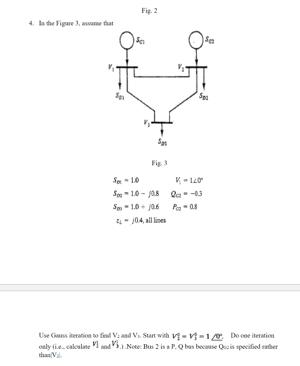 Solved Fig. 3 Use Gauss iteration to find V2 and V3 Start | Chegg.com