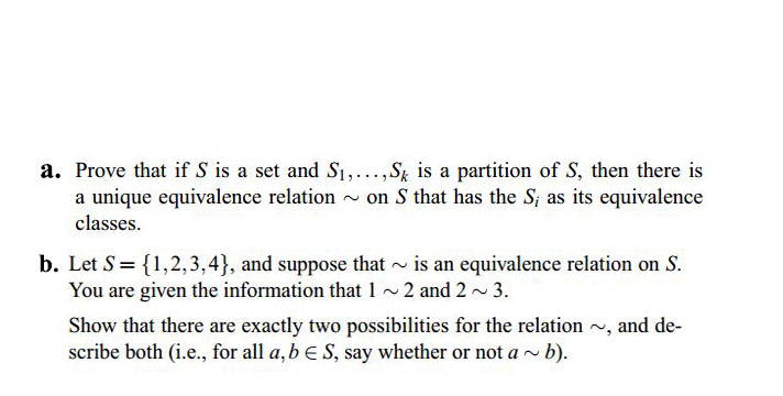 Solved Prove that if S is a set and Si,...,Sk is a partition | Chegg.com