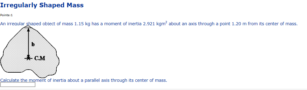 Solved An irregular shaped object of mass 1.15 kg has a | Chegg.com