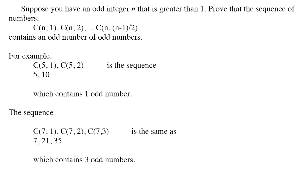 Suppose you have an odd integer n that is greater | Chegg.com
