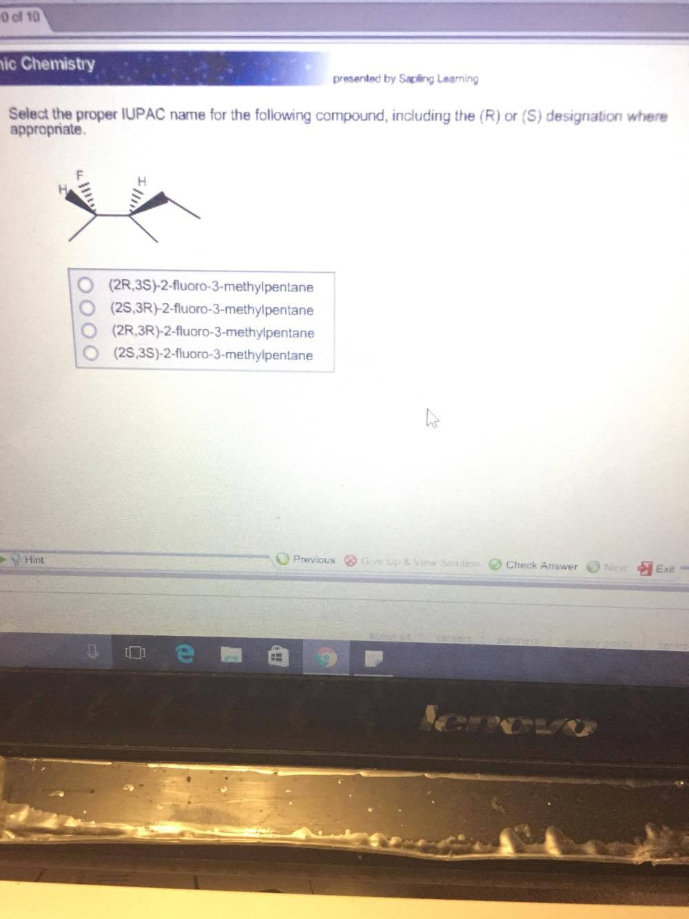 Solved Select the proper IUPAC name for the following | Chegg.com