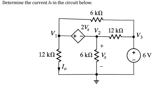 Solved Determine the current I_0 in the circuit below. | Chegg.com