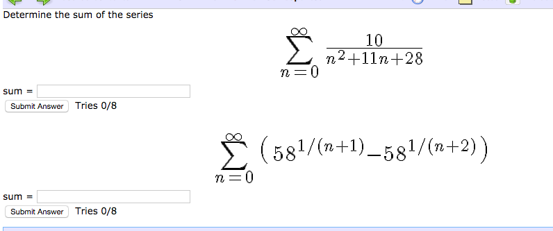 Solved Determine the sum of the series sigma_n=0^infinity | Chegg.com