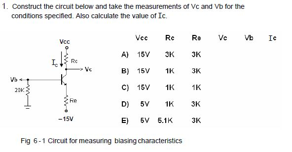 Solved Calculate the expected values of Vc, Vb, and Ic for | Chegg.com