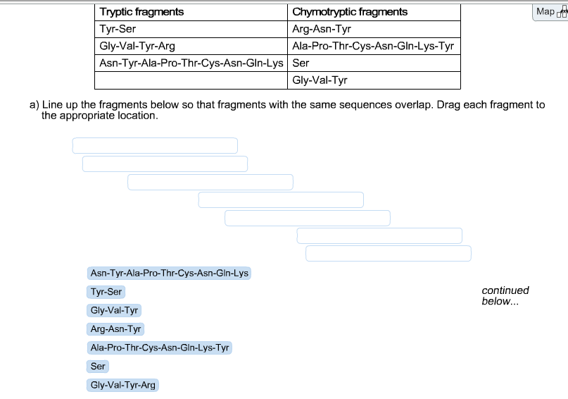 Solved Line up the fragments below so that fragments with | Chegg.com